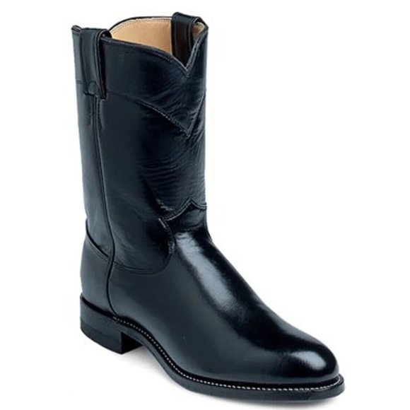 Justin Boots | Shoes | Justin Boots Black Leather Mens Western Kipskin ...